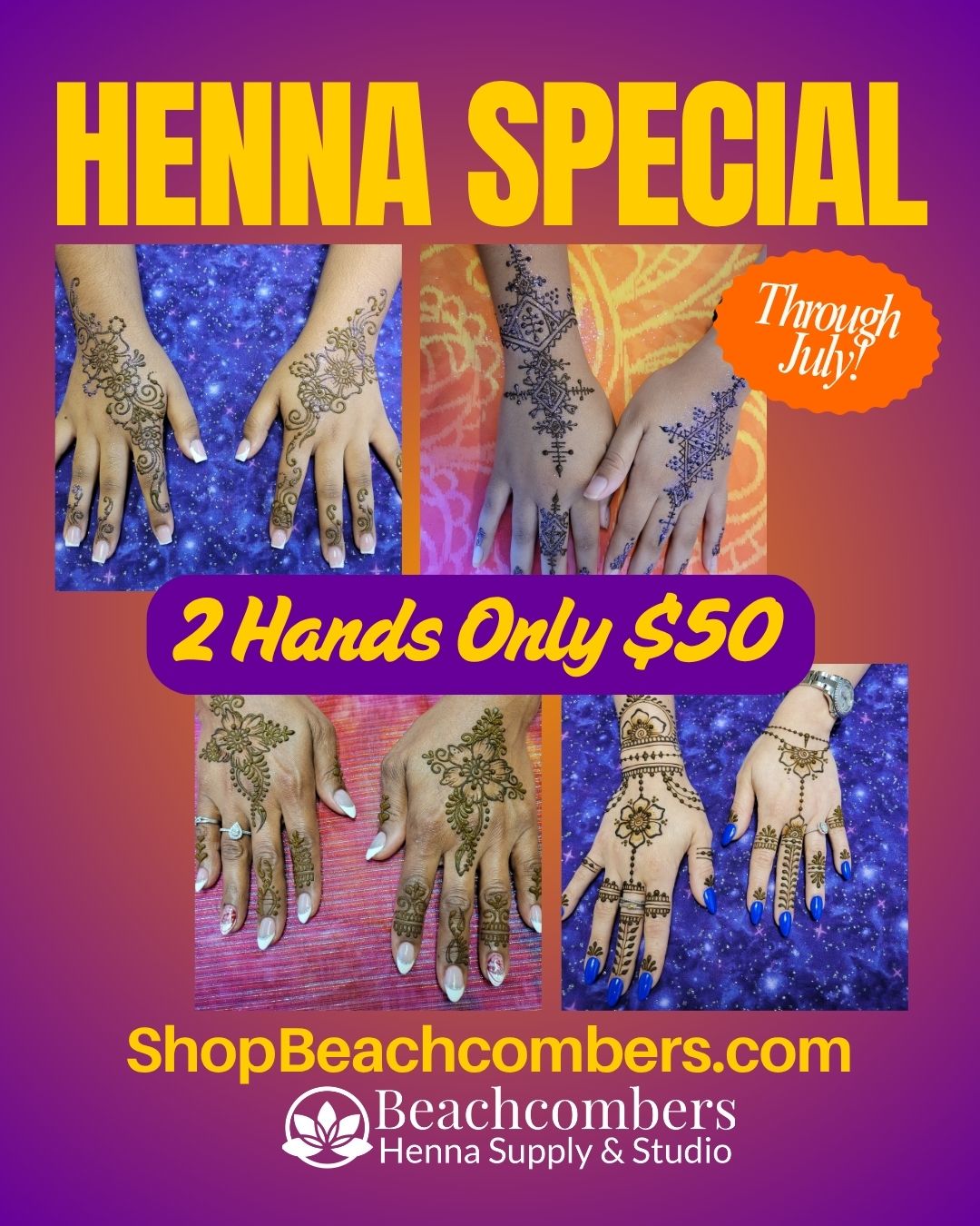 Two Henna Hands, One Sweet Deal! – Beachcombers Henna Supply
