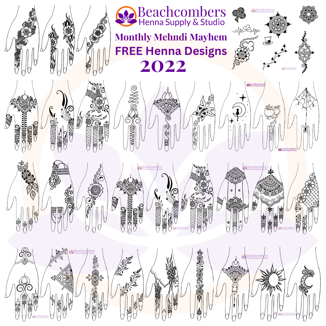 FREE Henna eBooks - Over 200 Free Mehndi Designs – Beachcombers Henna ...