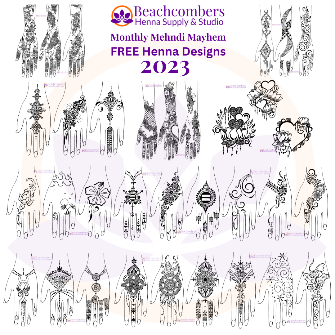 FREE Henna eBooks - Over 200 Free Mehndi Designs – Beachcombers Henna ...